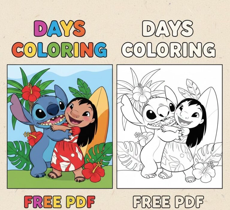 40 Stitch Coloring Pages: Free Printable - Days Coloring