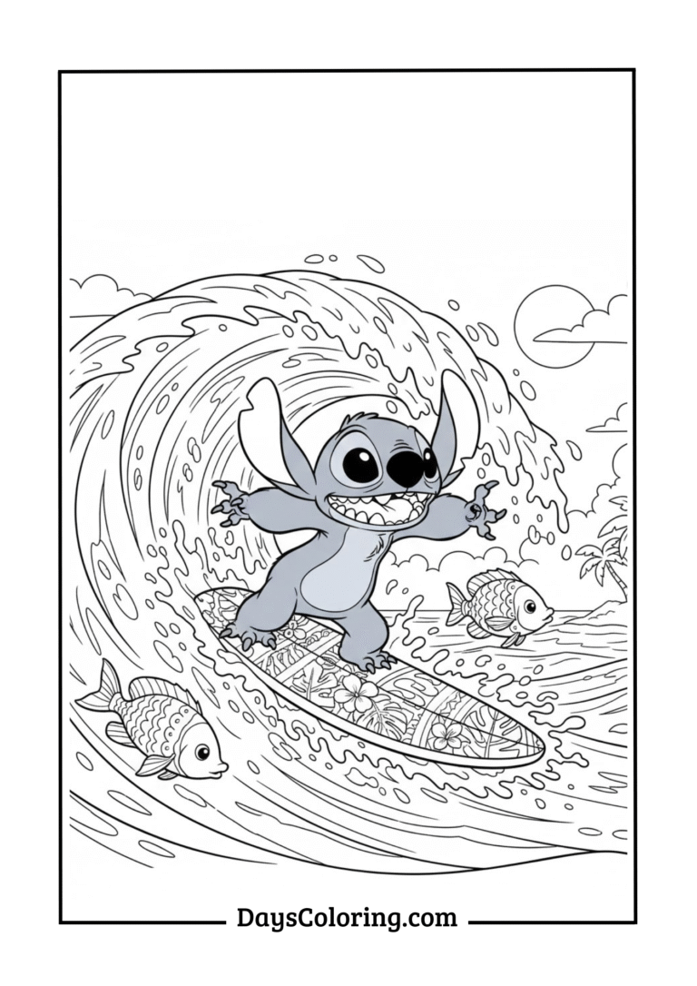 40 Stitch Coloring Pages: Free Printable - Days Coloring