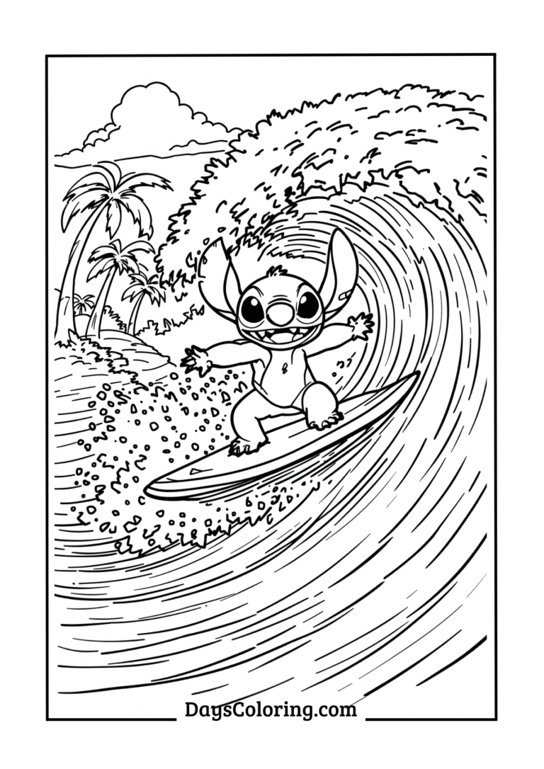 40 Stitch Coloring Pages: Free Printable - Days Coloring