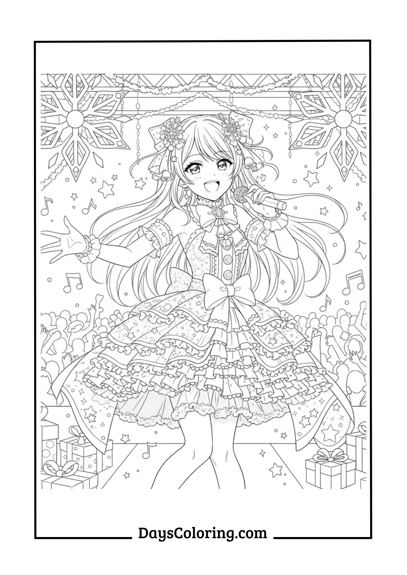 30 Free Anime Christmas Coloring Pages FREE PRINTABLES