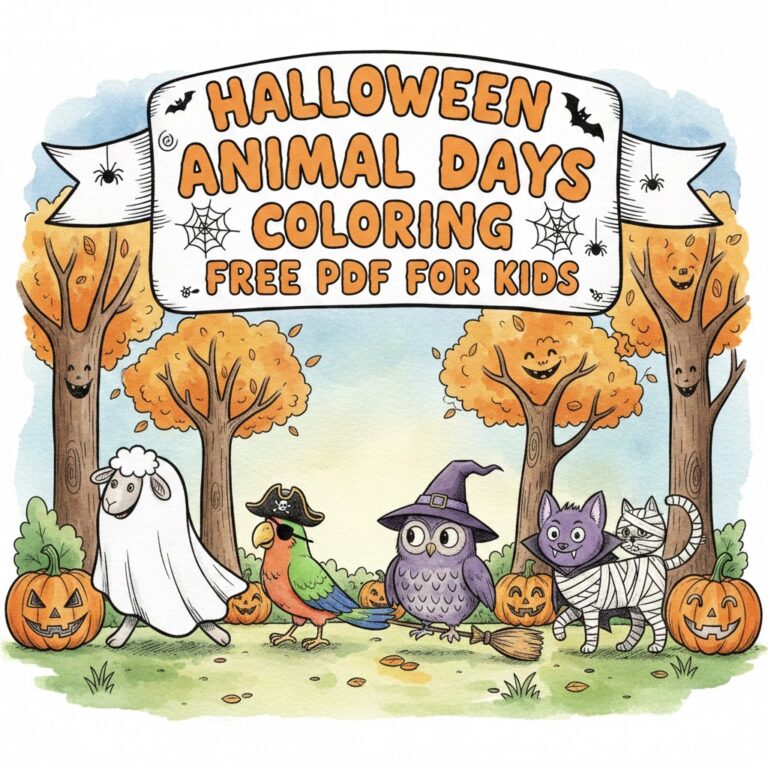 100+ Free Printable Halloween Animal Coloring Pages (PDF)