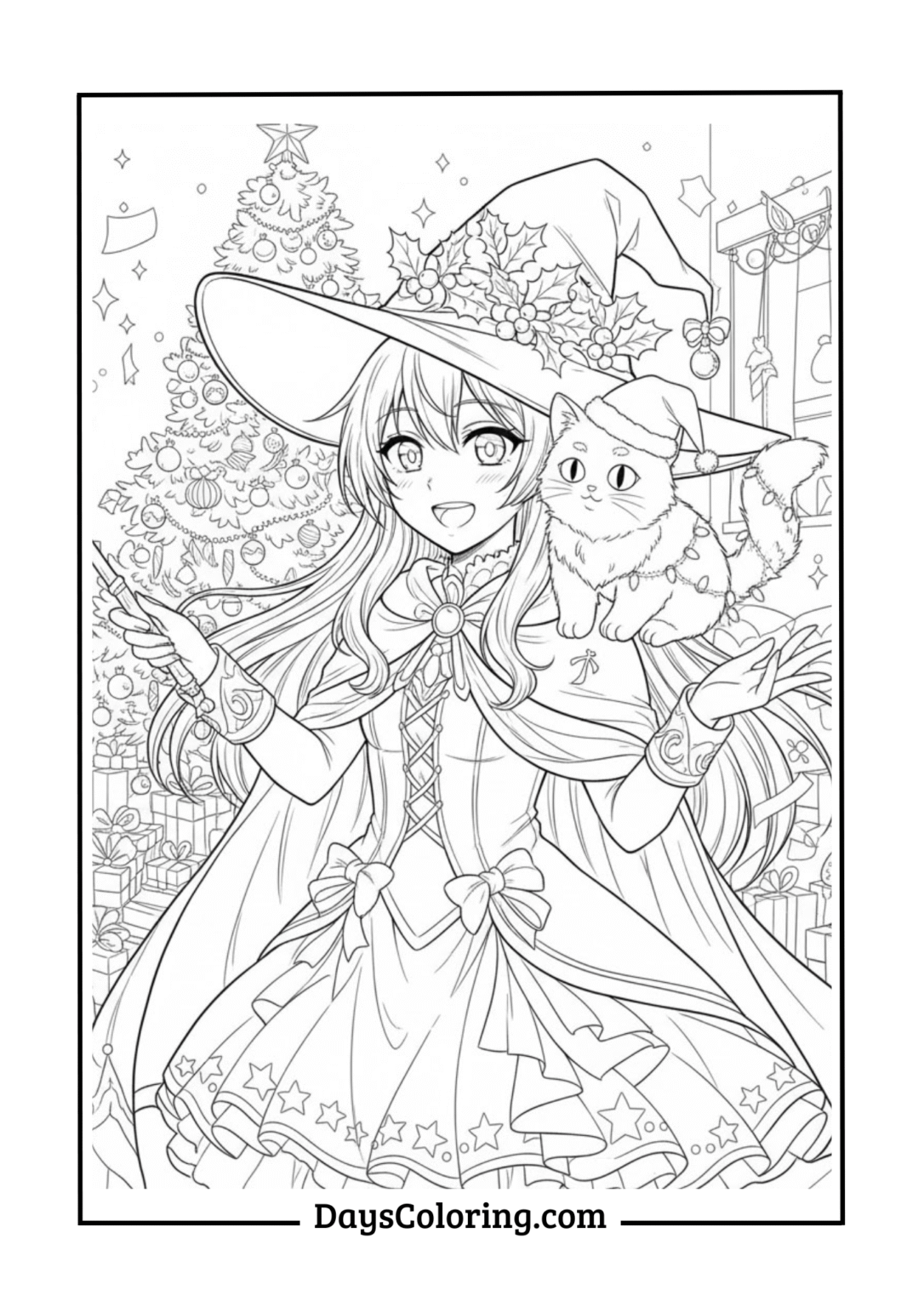 30 Free Anime Christmas Coloring Pages FREE PRINTABLES