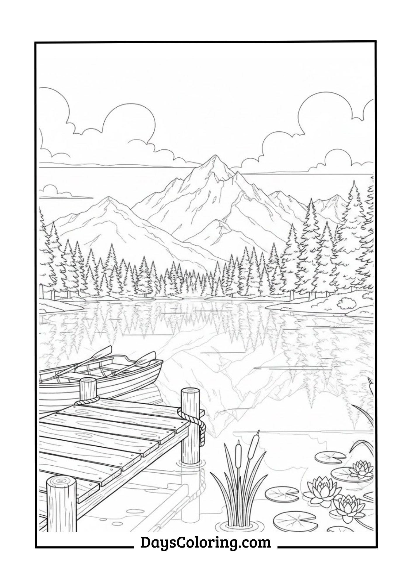 30+ Free Landscape Coloring Pages - Free Printable PDFs