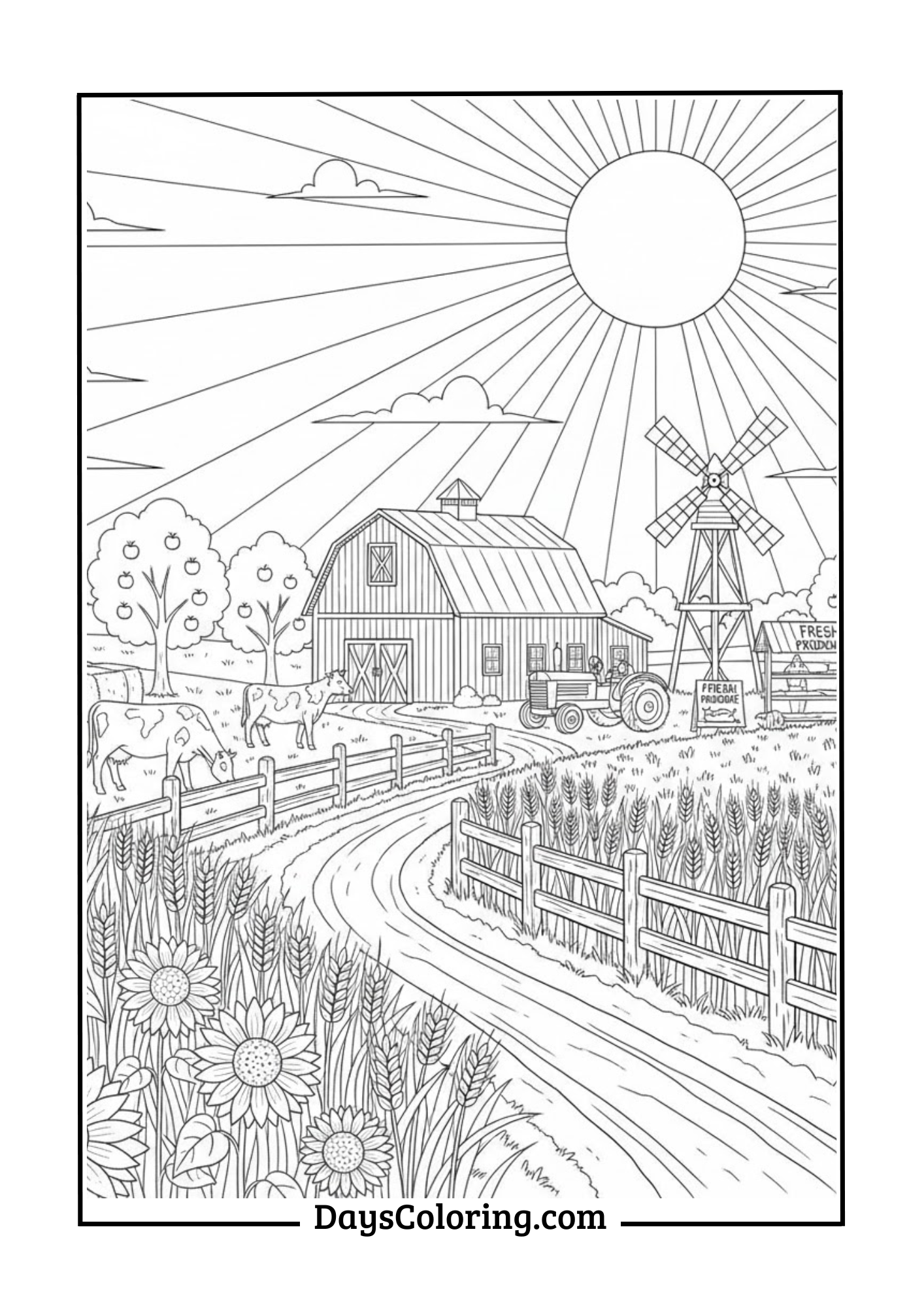 30+ Free Landscape Coloring Pages - Free Printable PDFs
