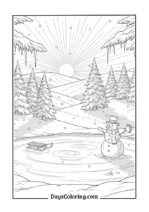 30+ Free Landscape Coloring Pages - Free Printable PDFs
