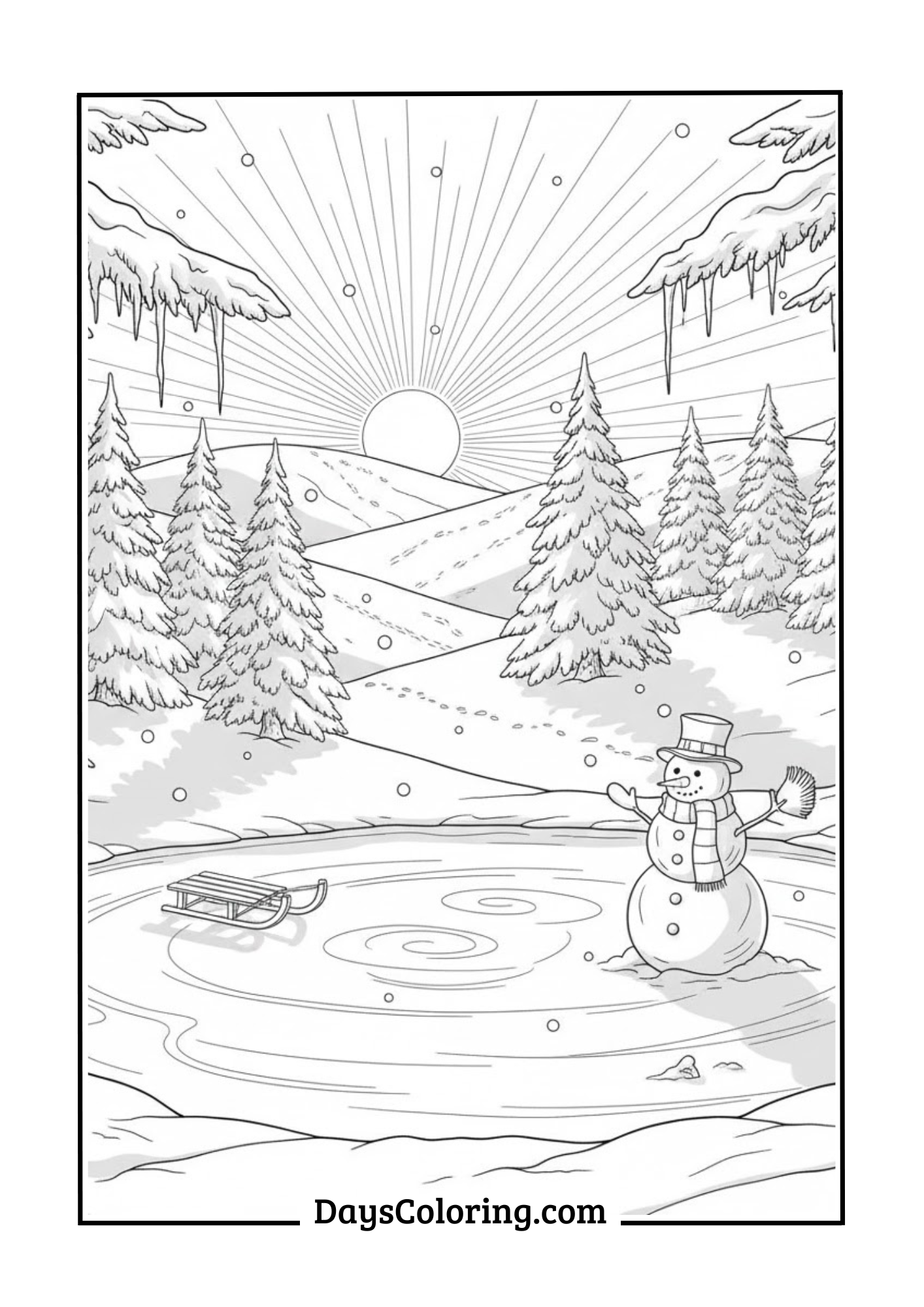 30+ Free Landscape Coloring Pages - Free Printable PDFs